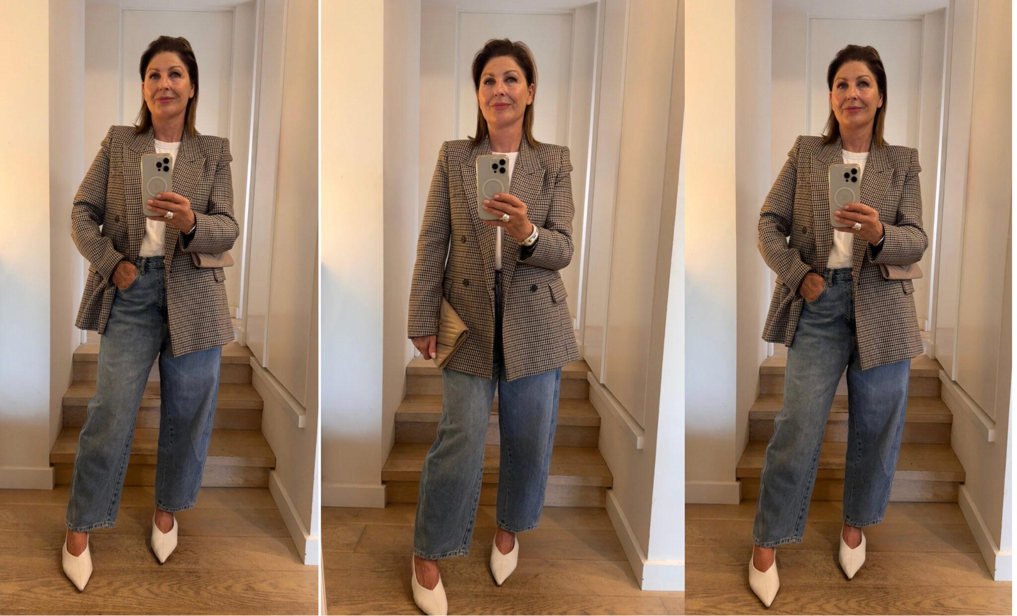 Steal my style: A chic tailored check blazer & baggy jeans. – The FiFi ...